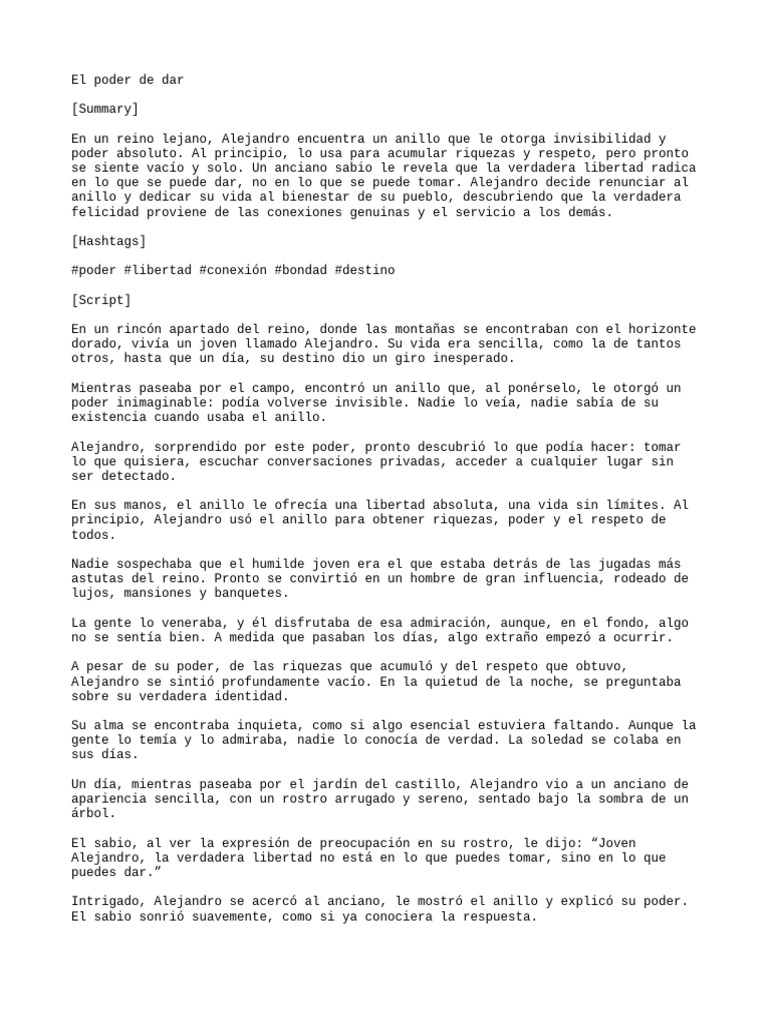 El Poder de Dar | PDF | Verdad