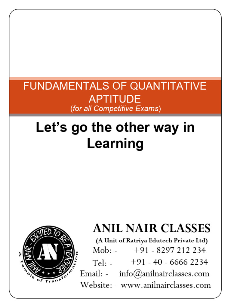 Fundamentals of Quantitative Aptitude - Ab643371 Fa13 4ce2 9b89 ...