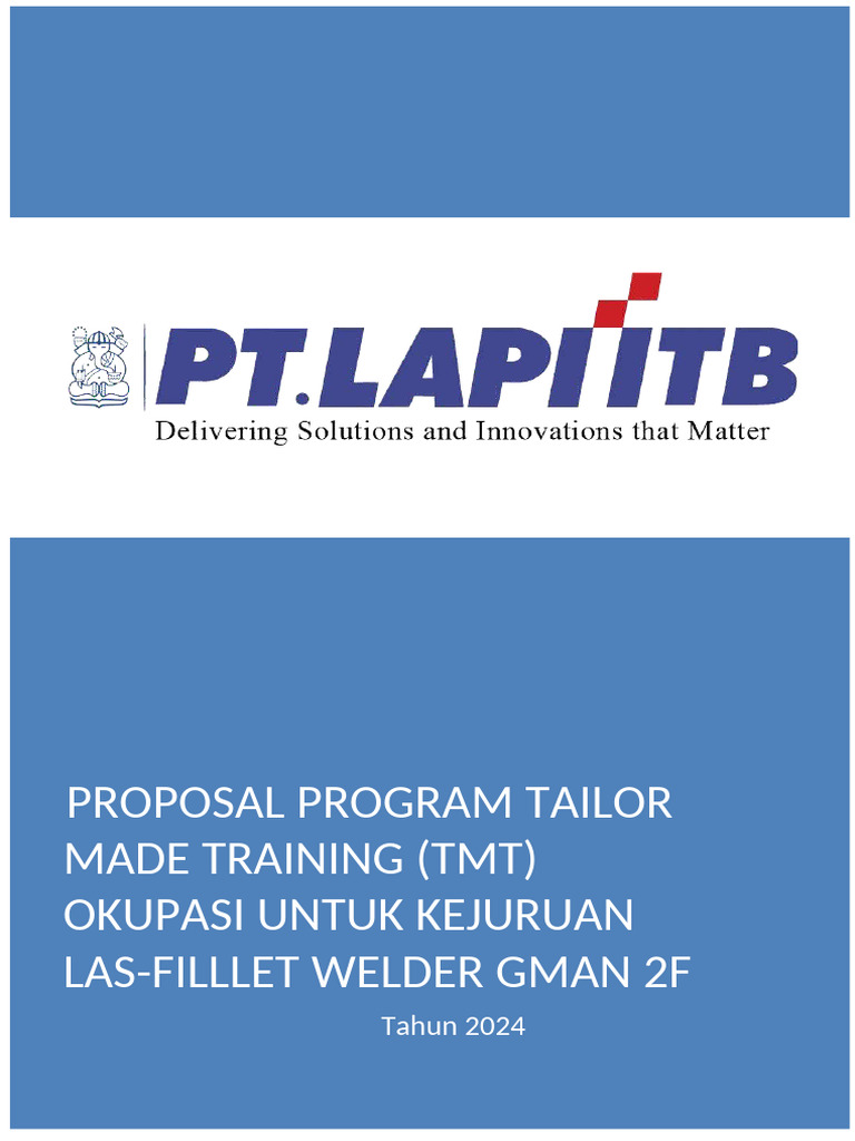 PROPOSAL PT LAPI ITB- BLK KOMPETENSI JABAR 2024 revisi fix | PDF