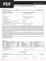 Kotak Mahindra RTGS/NEFT Application Form | PDF | Banks | Banking