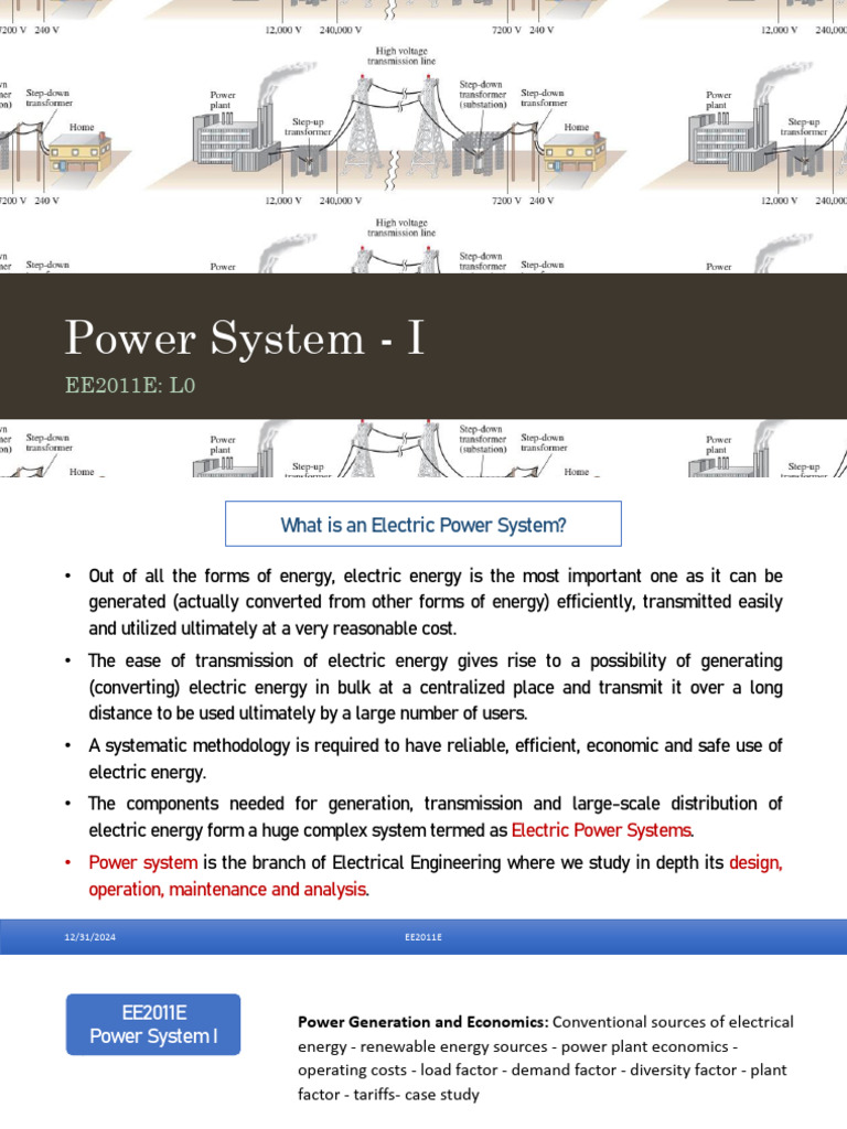 Lec - 1 | PDF | Electric Power Distribution | Electric Power Transmission
