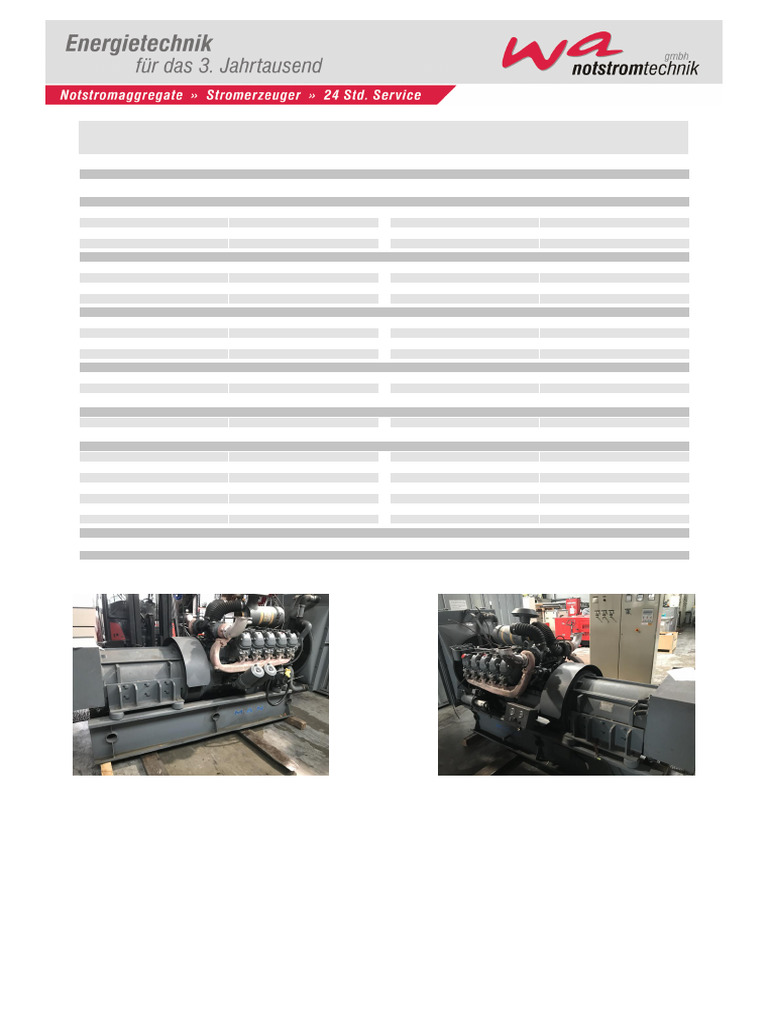 MAN D 2530 MTE Stand by Diesel Generator Set 250 kVA: Completion | PDF