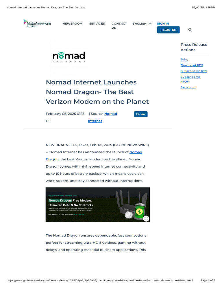 Nomad Dragon: Ultimate Verizon Modem | PDF | Internet | Internet Access