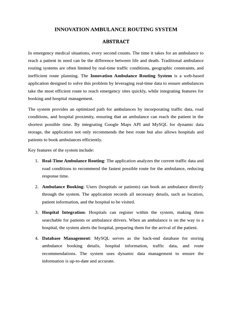 Real-Time Ambulance Routing System | PDF | Php | Apache Http Server