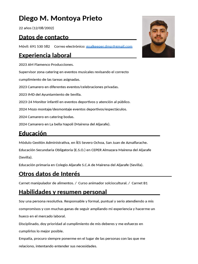 CV3 Diego Montoya | PDF