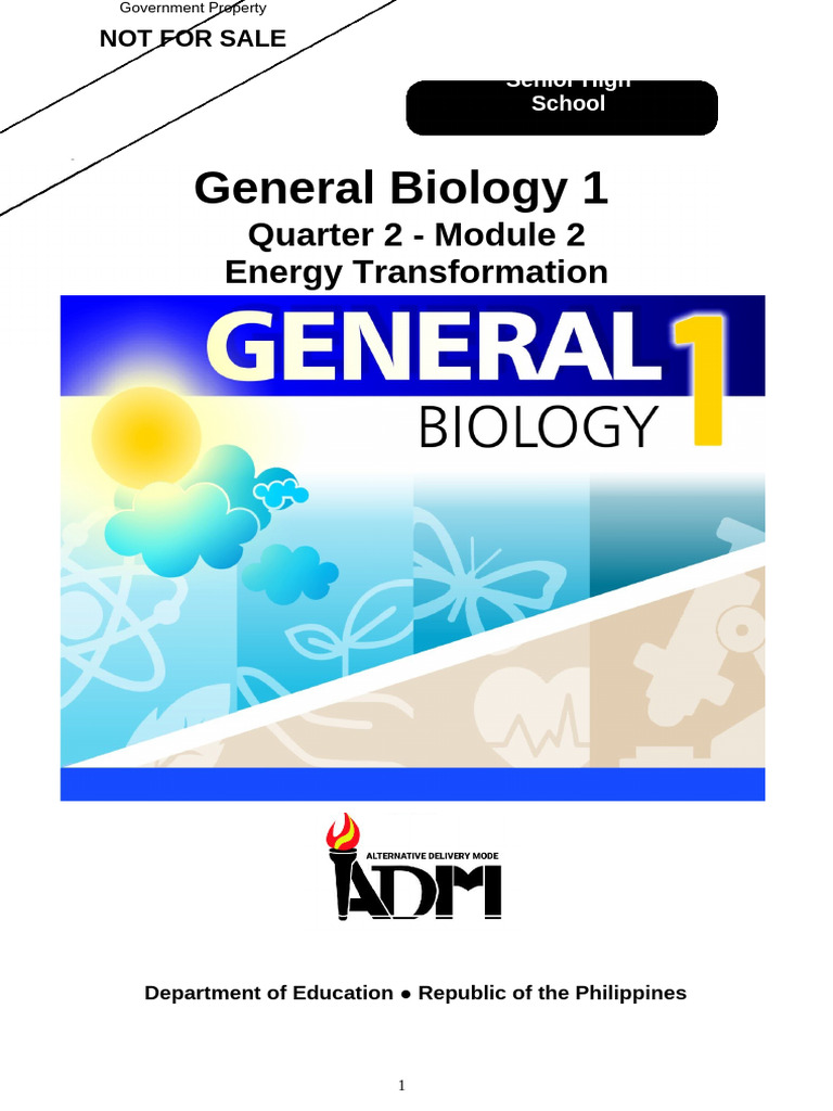 GENERAL BIOLOGY 1 - Q2 - Module 2 1 | PDF | Cellular Respiration ...