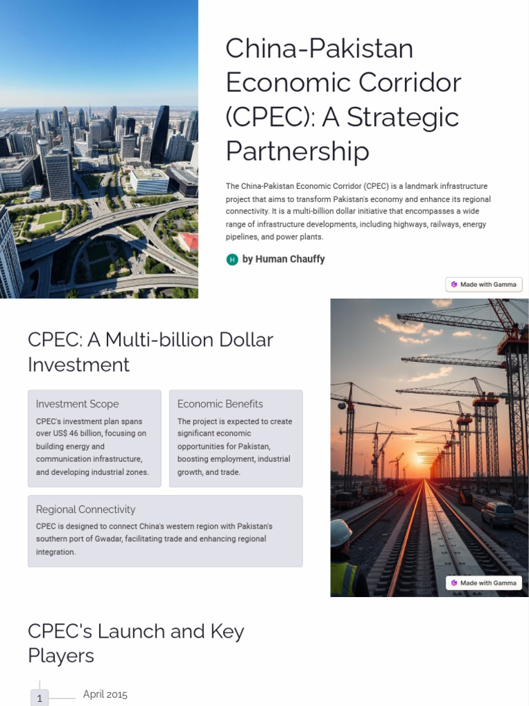 China Pakistan Economic Corridor CPEC A Strategic Partnership | PDF | Pakistan | Diplomacy