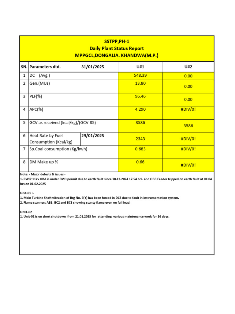 Short DPR & Esp Status DTD 31.01.2025 | PDF | Energy Technology ...