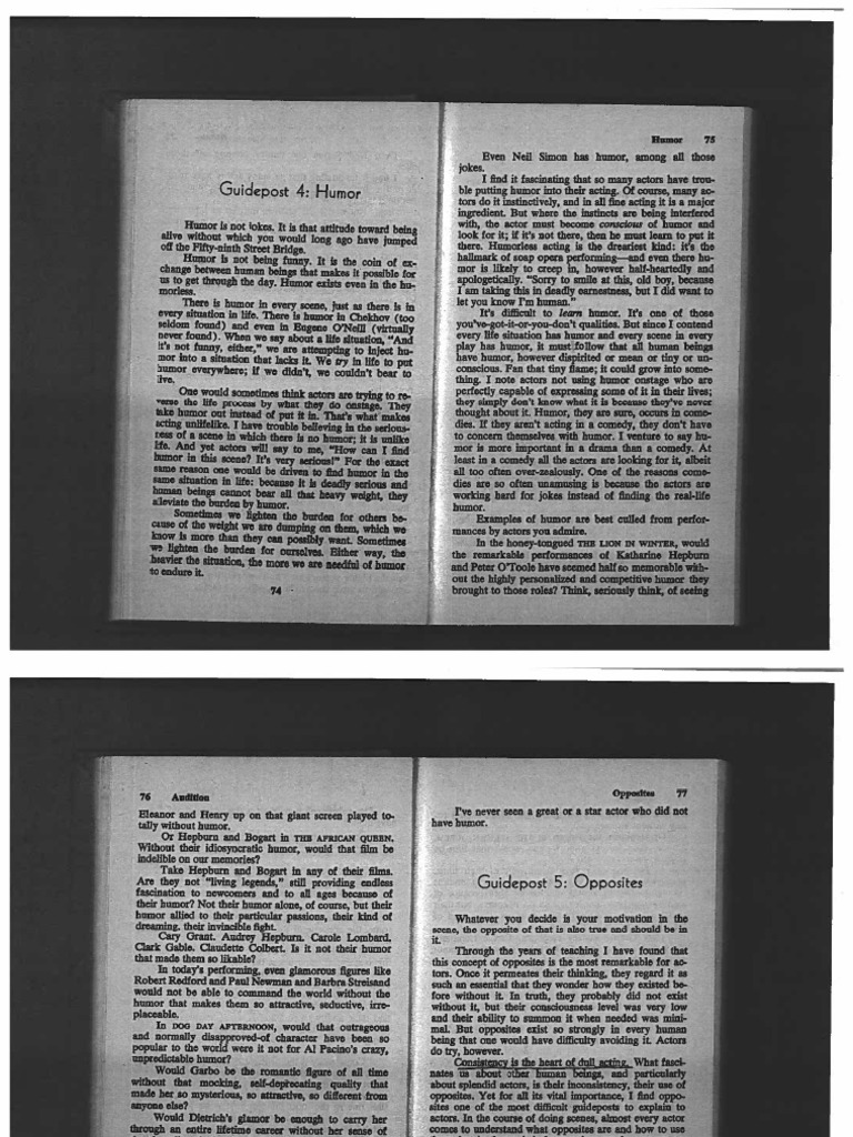 Audition by Michael Shurtleff_ part 2-2 | PDF