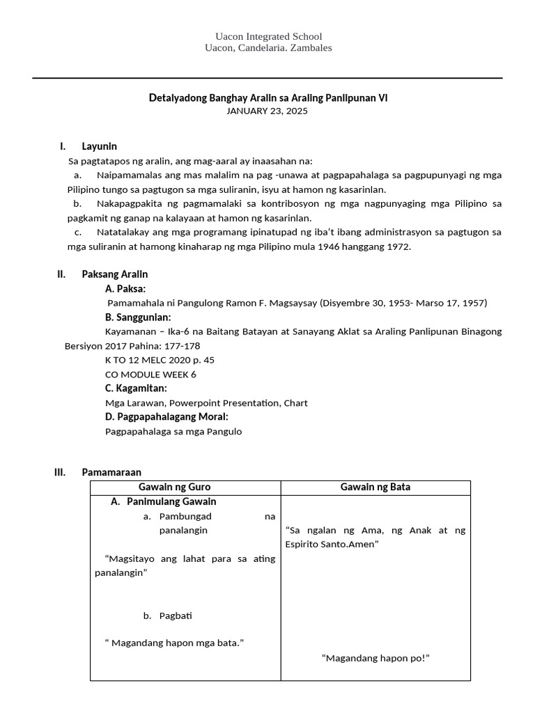 Uis DLP in Ap Week 6 Day 4 | PDF