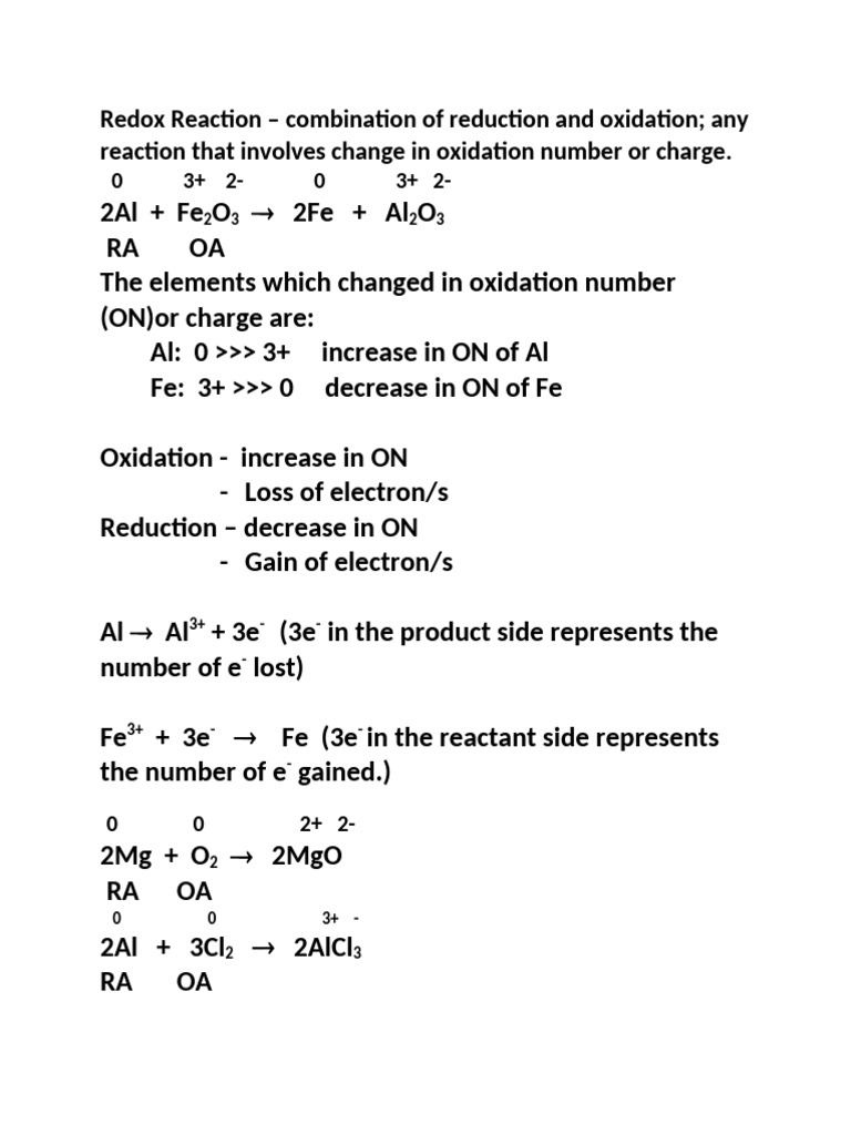 REDOX | PDF | Redox | Chemical Substances