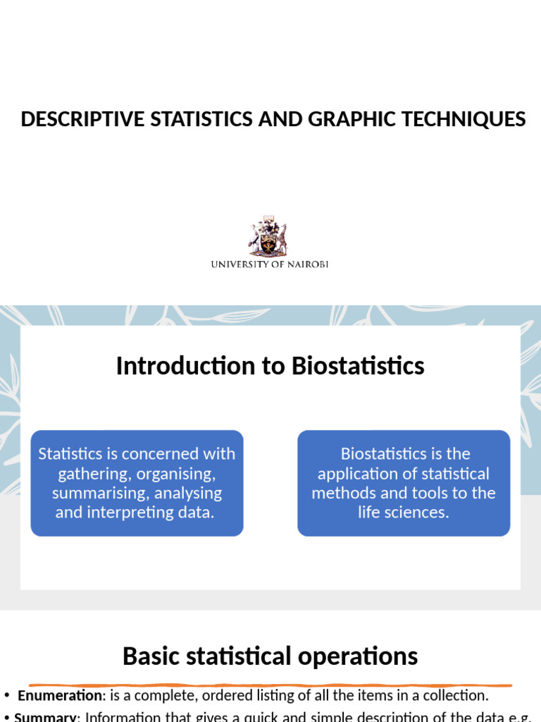 Descriptive Statistics and Graphical Techniques-V1 | PDF | Statistics | Quartile