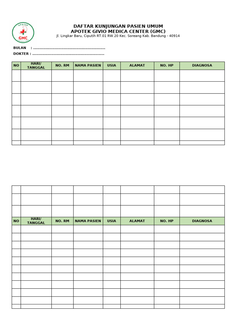 DAFTAR KUNJUNGAN PASIEN PEMERIKSAAN USG | PDF