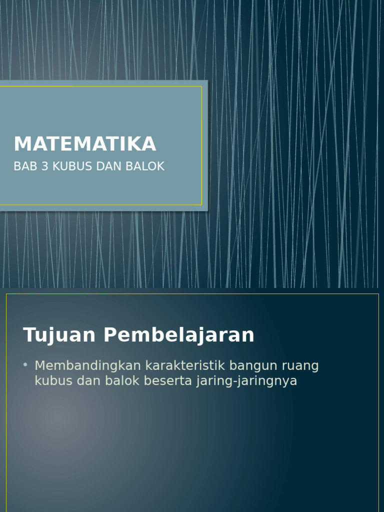 Presentasi MTK Bab 3 Kubus Dan Balok | PDF