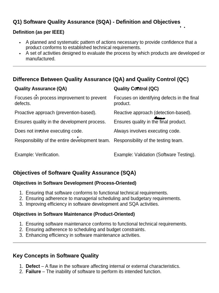 Software Quality Assurance | PDF | Software | Quality Assurance