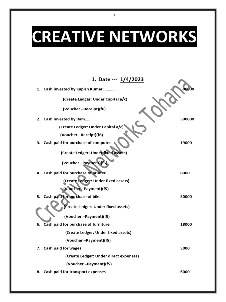 Tally Notes1 | PDF | Voucher | Expense