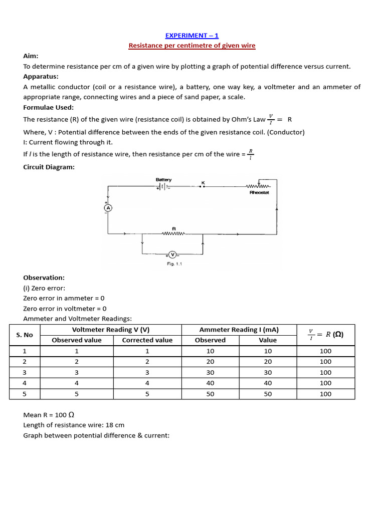 12 PRACTICALS 1 | PDF | Series And Parallel Circuits | Diffraction