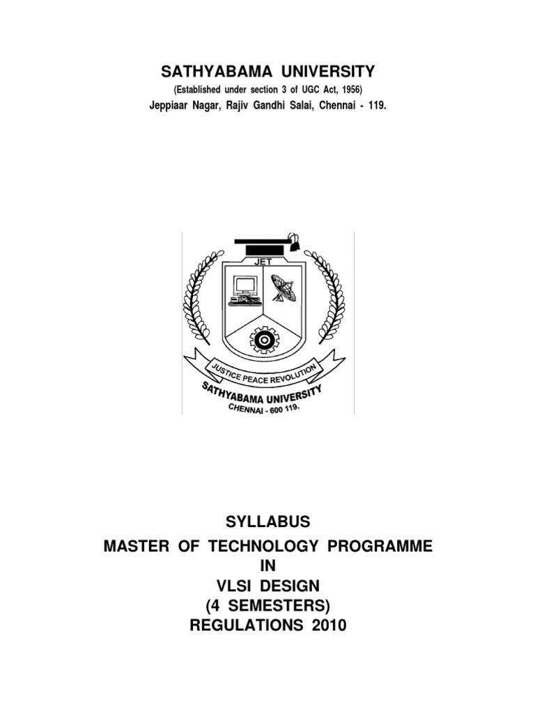 M.Tech VLSI Design Syllabus 2010 | PDF