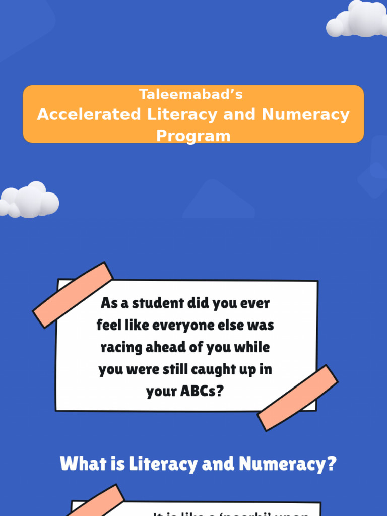 Accelerated Literacy & Numeracy Program | PDF | Reading Comprehension ...