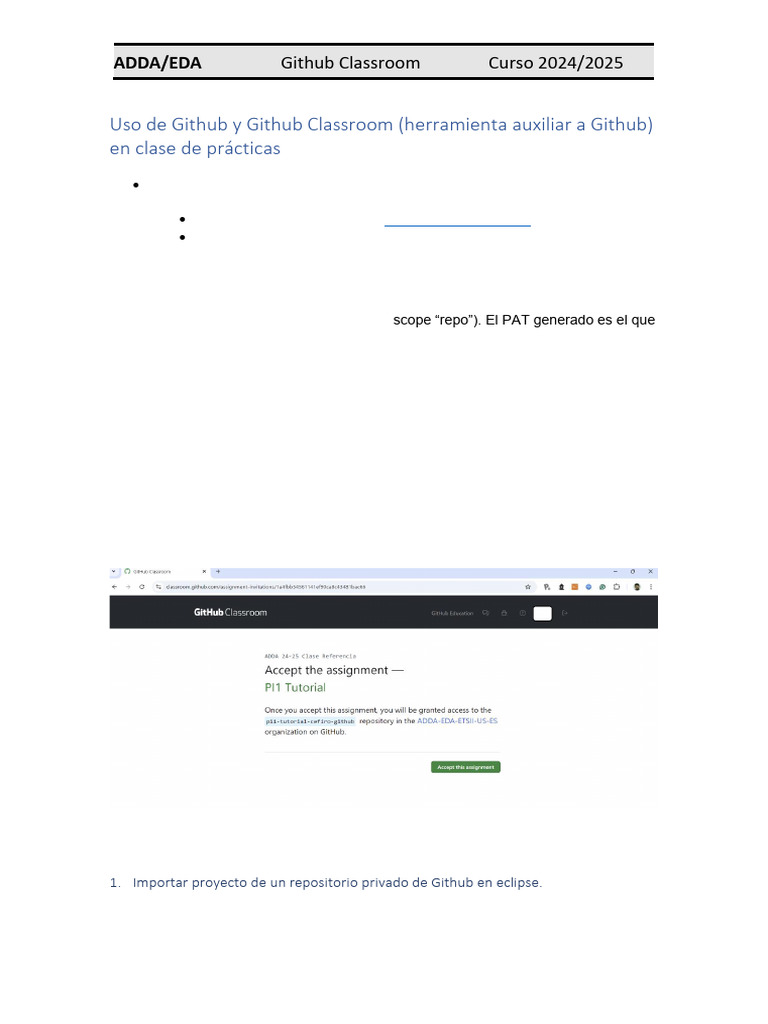 24-25 Github Classroom - Estudiante | PDF | Archivo de computadora | Software