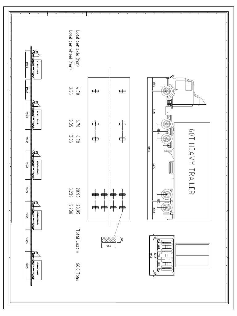 Bridge Load - Truck (BMS_HS20-44_MLC80_60T-Trailer) | PDF