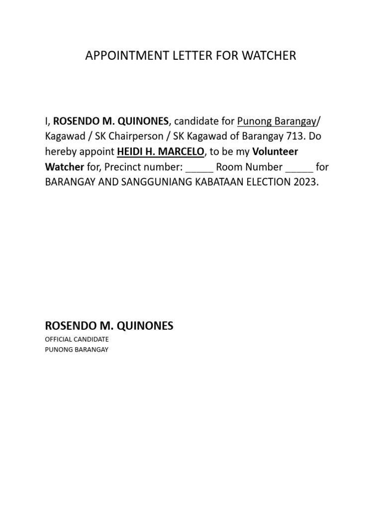 Appointment Letter Watcher | PDF | Youth Organizations | Youth