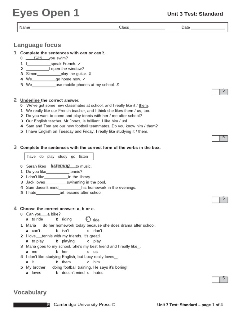 Unit 3 Test: Language and Vocabulary | PDF
