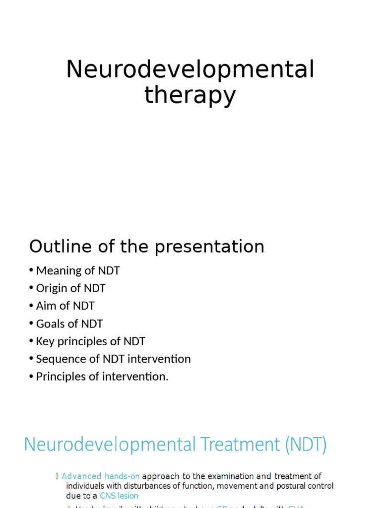 Neurodevelopmental Therapy | PDF