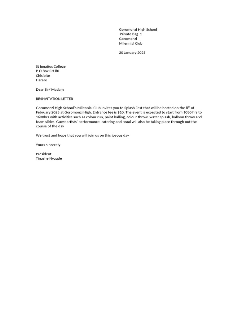 ST Ignitious Letter | PDF