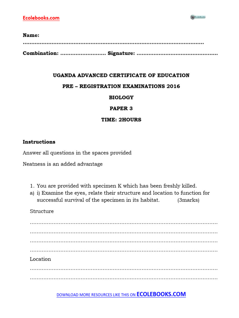 REG BIO PP3 S. 6 (Ecolebooks.com) | PDF | Zoology | Biology