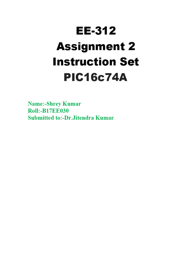EE 312 assignment 2 | PDF | Computer Architecture | Digital Electronics