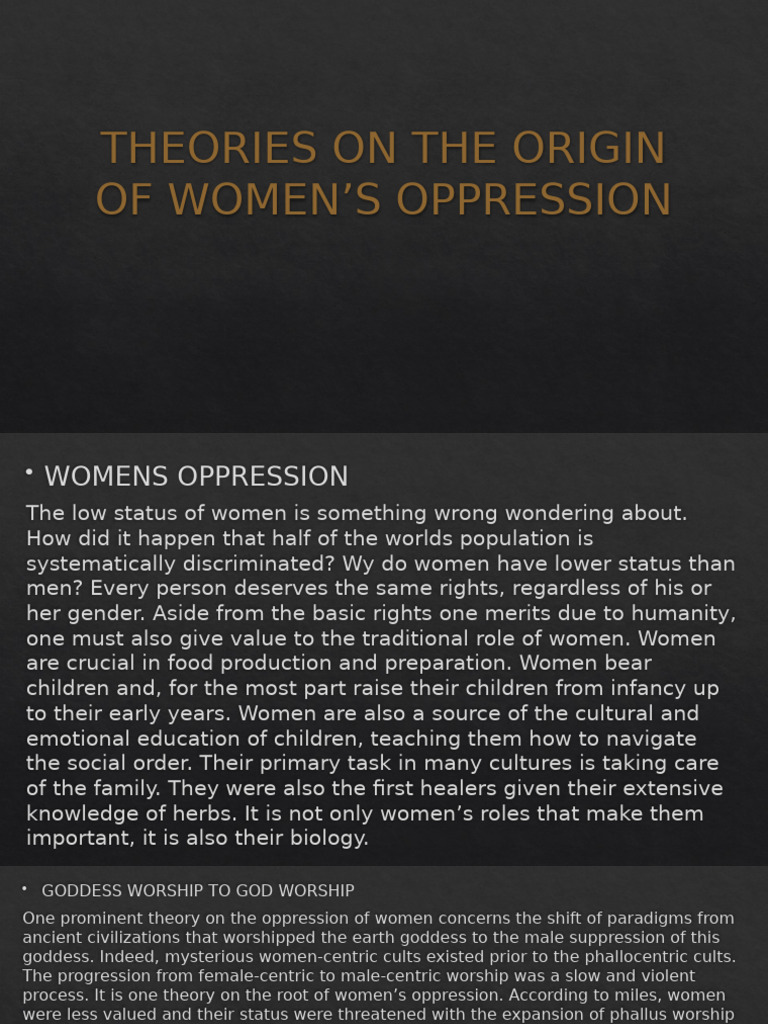 Theories on Women's Oppression Origins | PDF