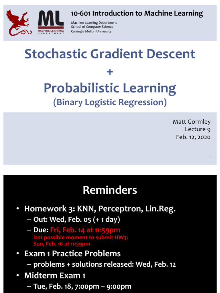 Stochastic Gradient Descent 1 | PDF | Regression Analysis | Linear Regression