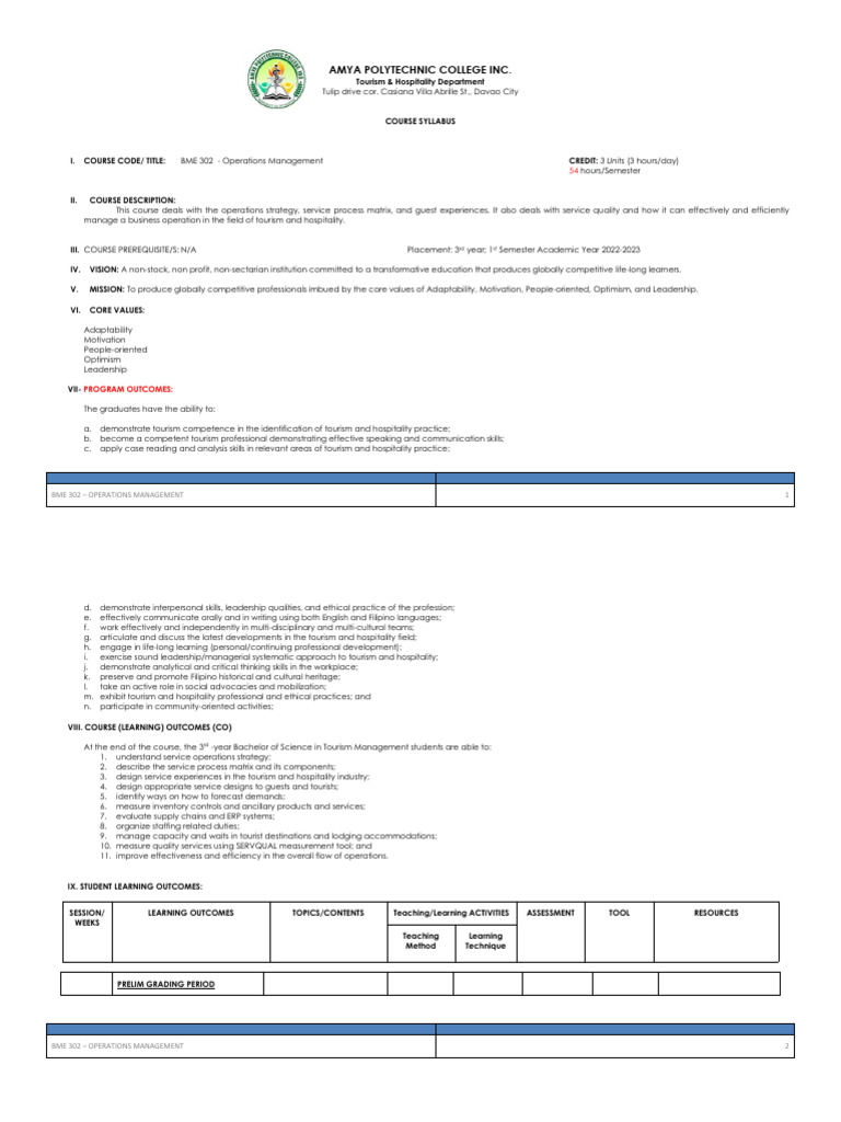 BME302-Operations Management | PDF | Operations Management | Leadership