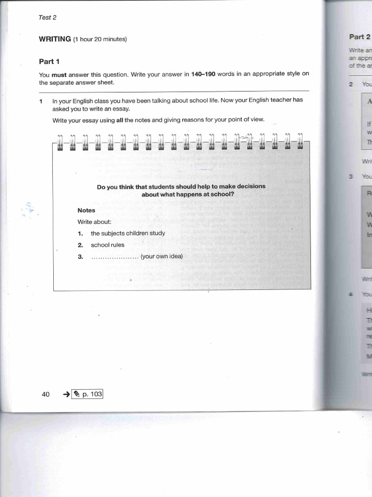 First4 - Test 2 Writing Exam | PDF
