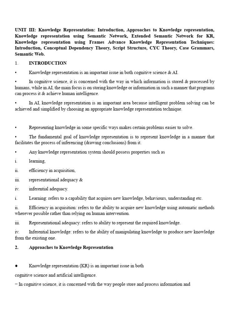 AI Unit-3 | PDF | Relational Model | Knowledge Representation And Reasoning