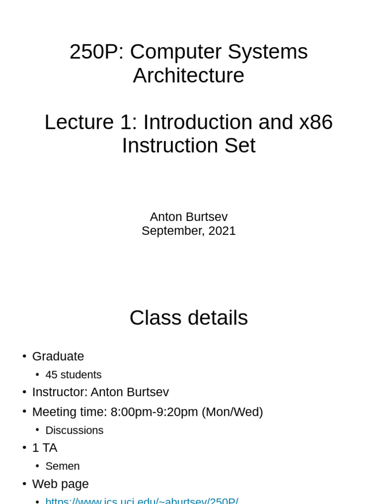 Lecture01 Intro | PDF | Central Processing Unit | Multi Core Processor