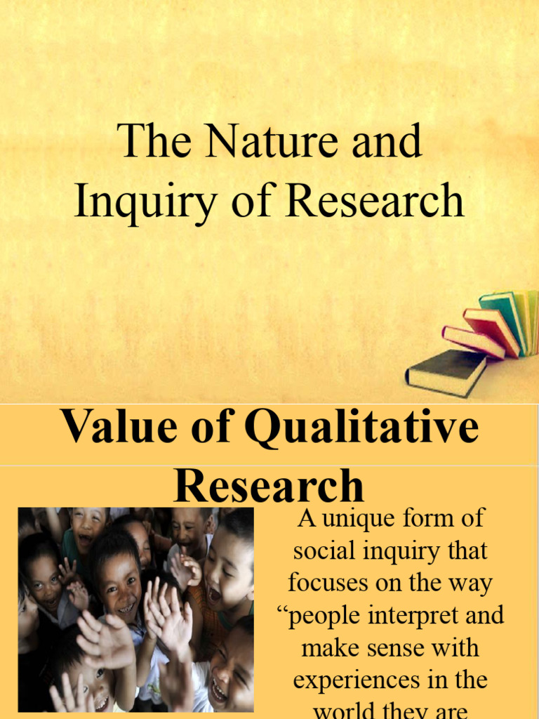 III. The Nature and Inquiry of Research | PDF | Qualitative Research ...
