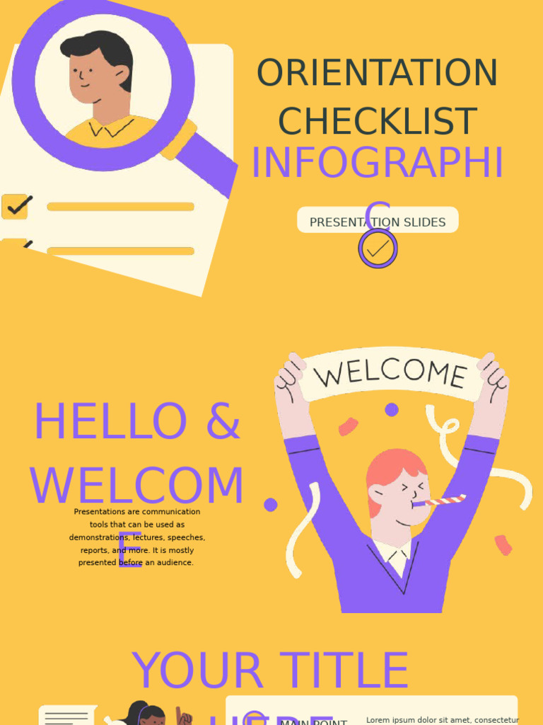 Orientation Checklist focuses on Infographic | PDF
