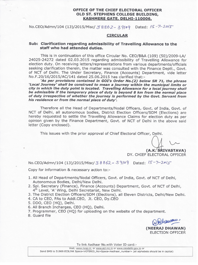 Ravelling Allowance | PDF