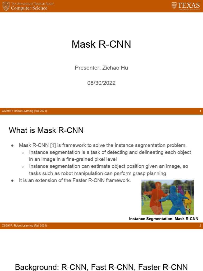 Lecture-22-Presentation Mask RCNN | PDF | Image Segmentation | Theory