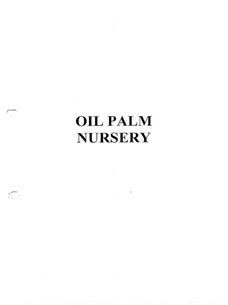Oil Palm Nursery | PDF