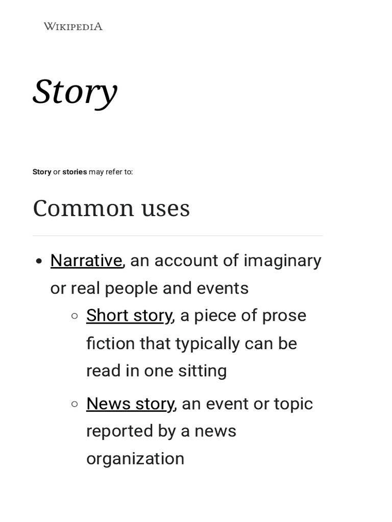Story - Wikipedia | PDF | Snapchat
