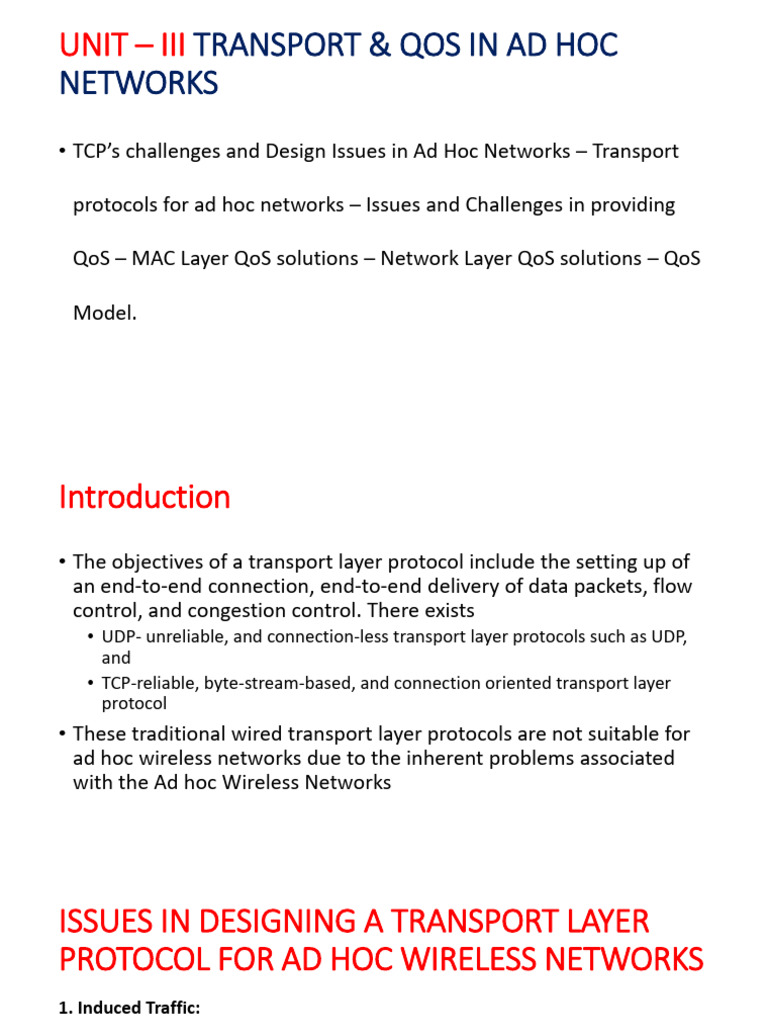 Unit 3 - Transport Protocols and QOS | PDF | Transmission Control Protocol | Computer Network