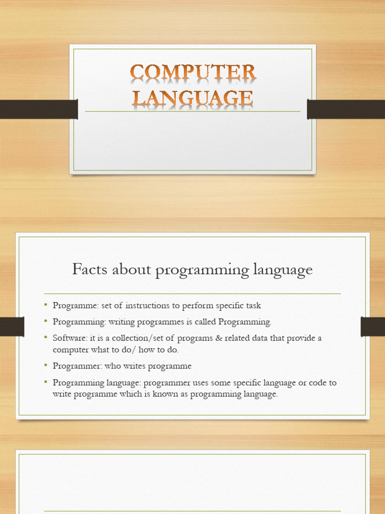 COMPUTER LANGUAGE | PDF | Assembly Language | Computer Program