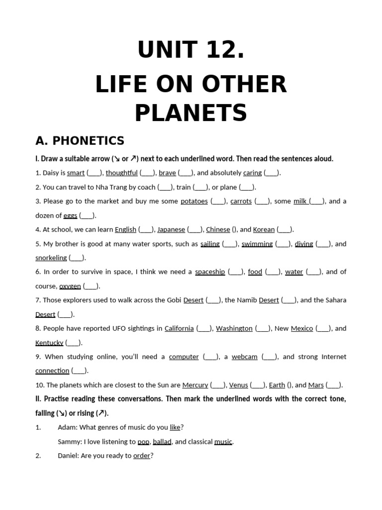 Unit 12. Life On Other Planets Global Success 8 | PDF | Planets | Solar System