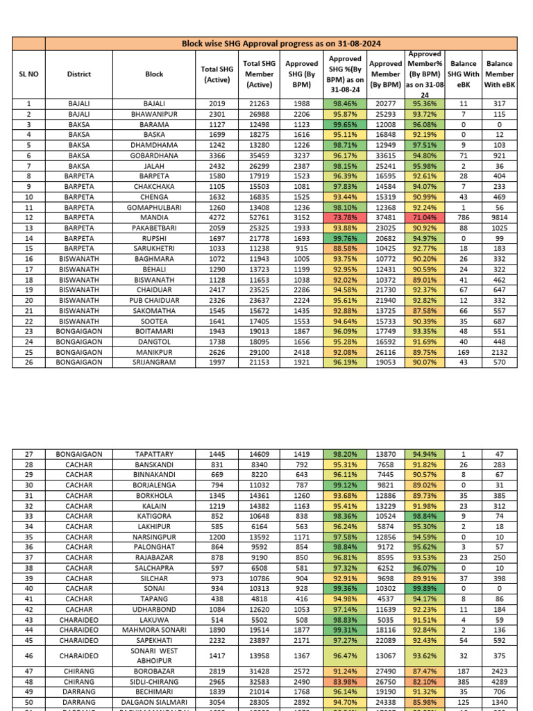 P02 - SHG Profile Monitoring Report 31-08-24 | PDF