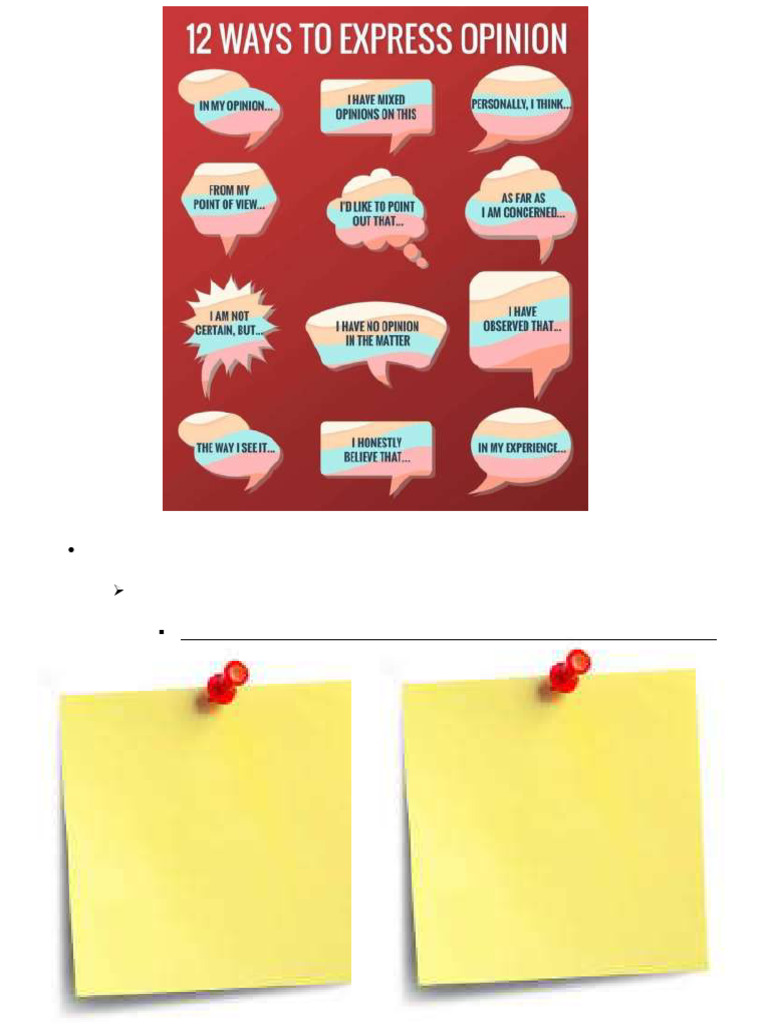 12 Ways To Express Opinion | PDF