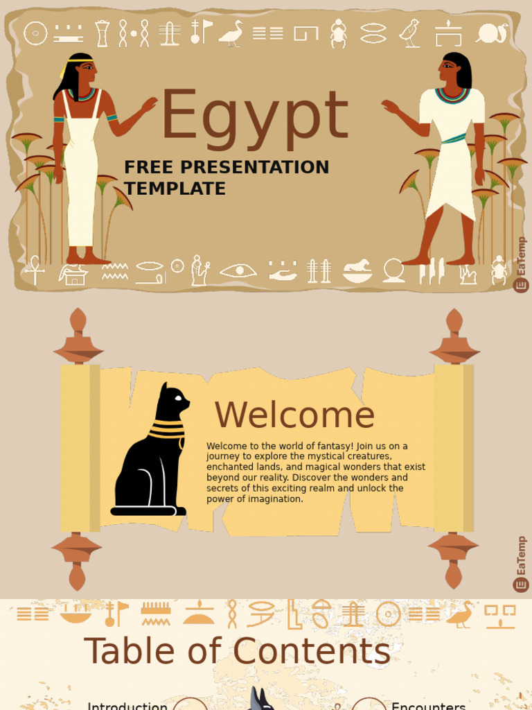 Egypt PowerPoint Template by EaTemp | PDF | Fantasy | Elves