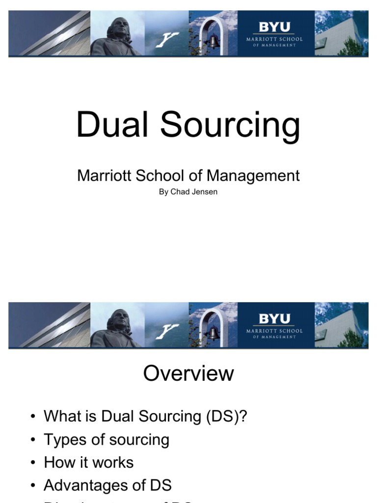 Dual Sourcing | PDF | Supply Chain | Business